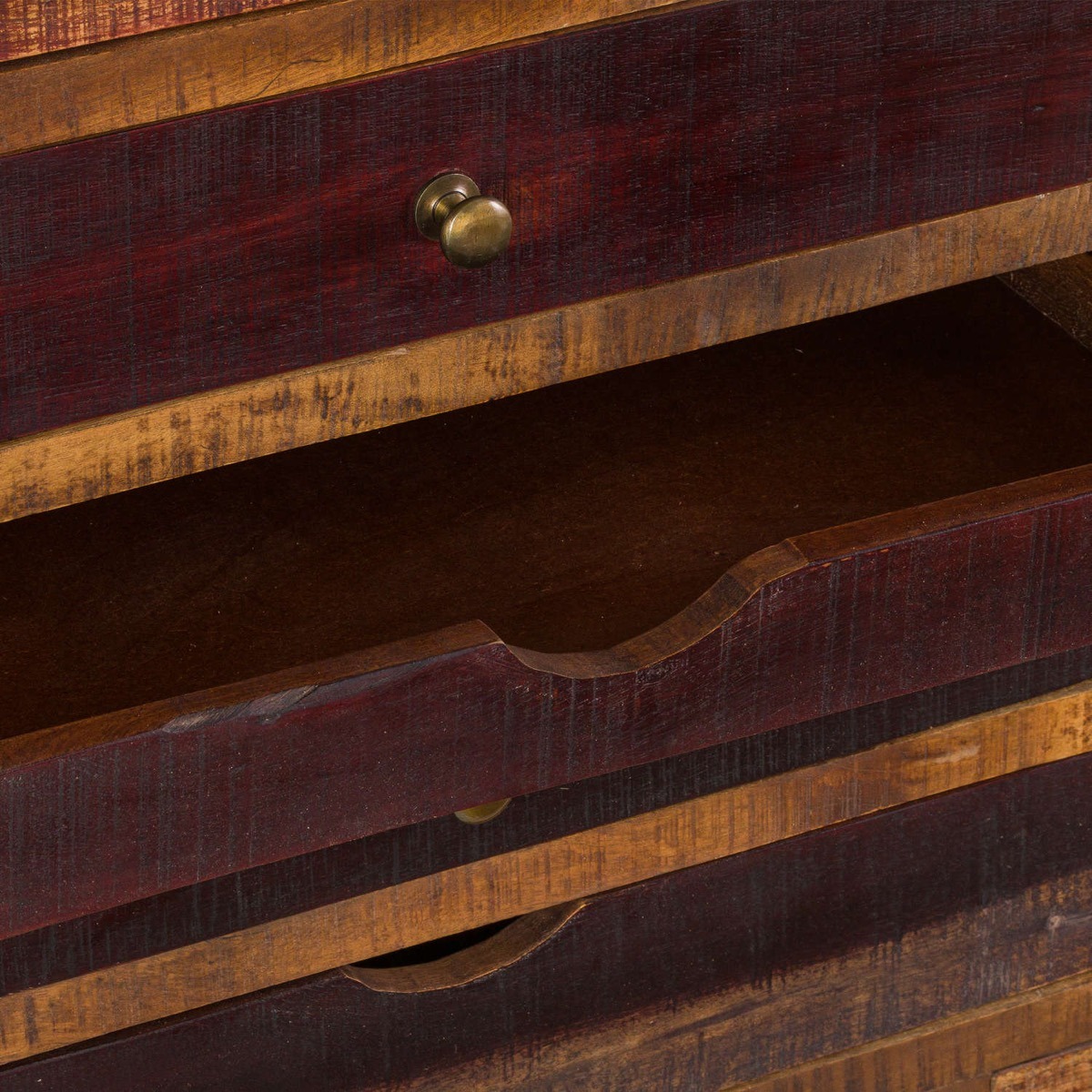 Multi Draw Reclaimed Industrial Chest With Brass Handle | Style Our Home