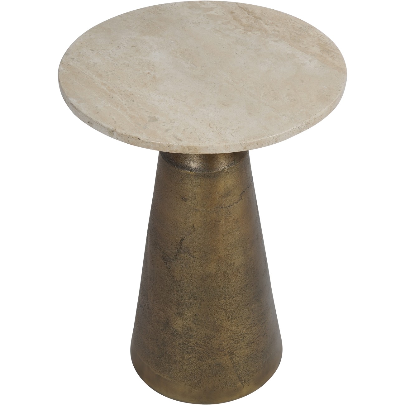 Bristol II Light Travertine Side Table 40cm by Ora Designs | Style Our Home