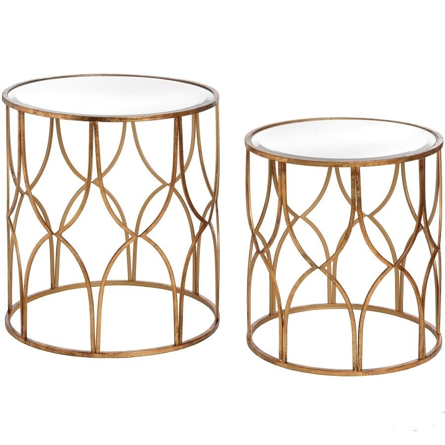 Gold lattice side table store