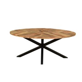 Tavola Edge 1.8M Sunburst Oval Dining Table by Jali Editions | Style ...