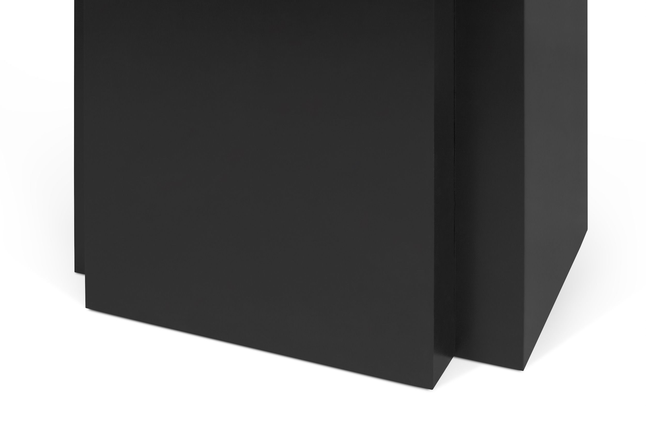 Dusk 130cm Dining Table Concrete Look (Melamine) & Pure Black (Matte ...