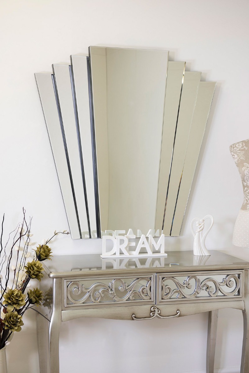 Chrysalis All Glass Modern Classic Wall Mirror | Mirrors | Style Our Home