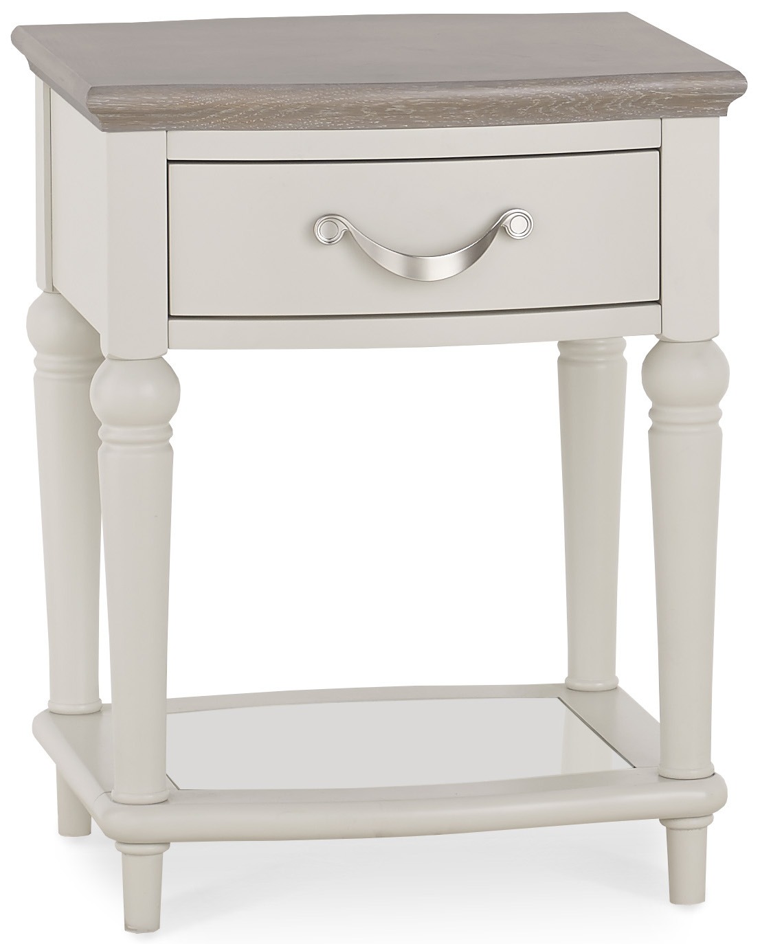 Montreux Grey Washed Oak & Soft Grey Lamp Table